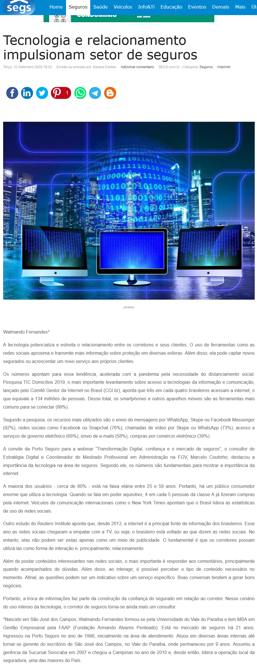 NIC.br - Na Mídia - Tecnologia e relacionamento impulsionam setor de ...