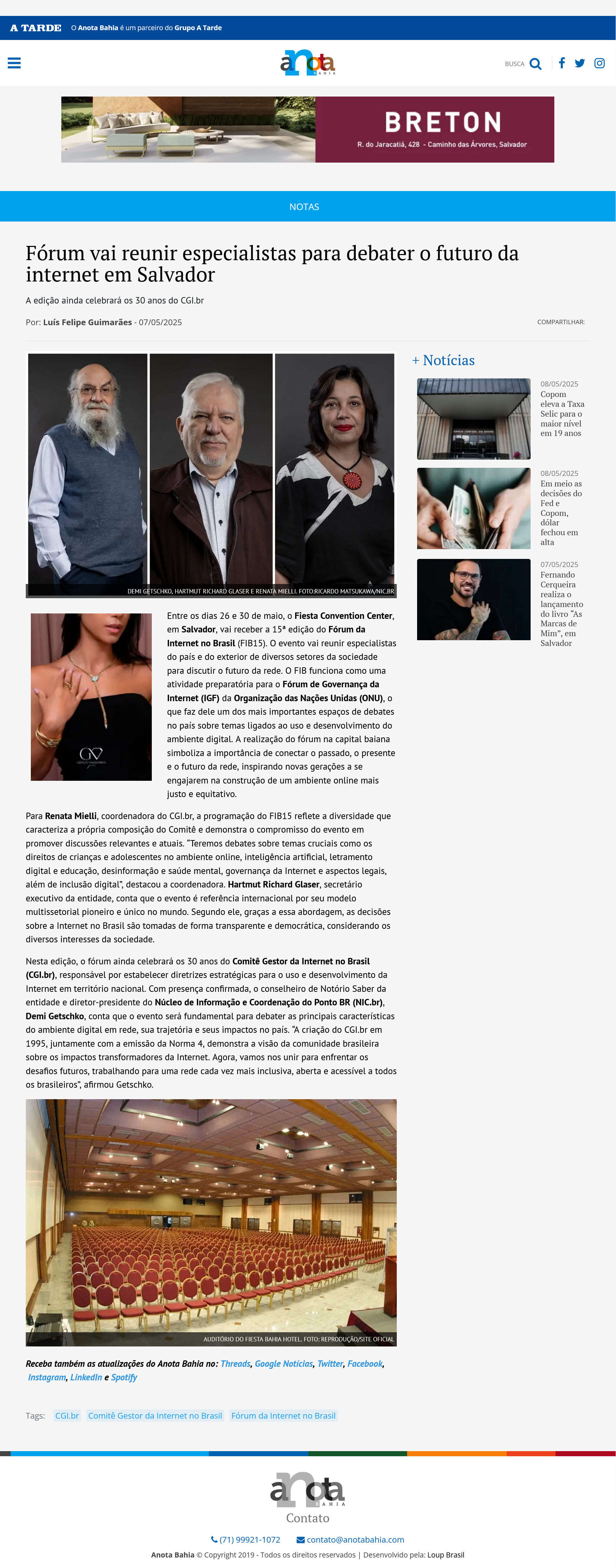 NIC.br - Na Mídia - Fórum vai reunir especialistas para debater o ...