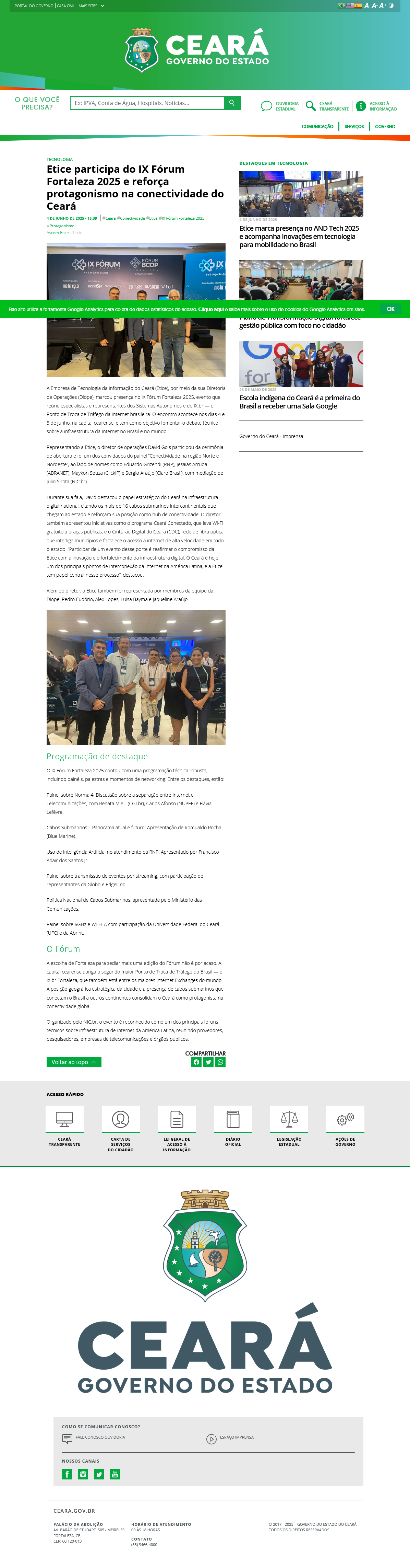 NIC.br - Na Mídia - Etice participa do IX Fórum Fortaleza 2025 e ...