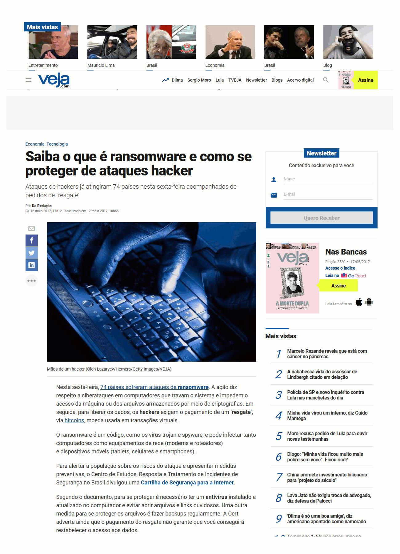 NIC.br - Na Mídia - Saiba o que é ransomware e como se proteger de ...