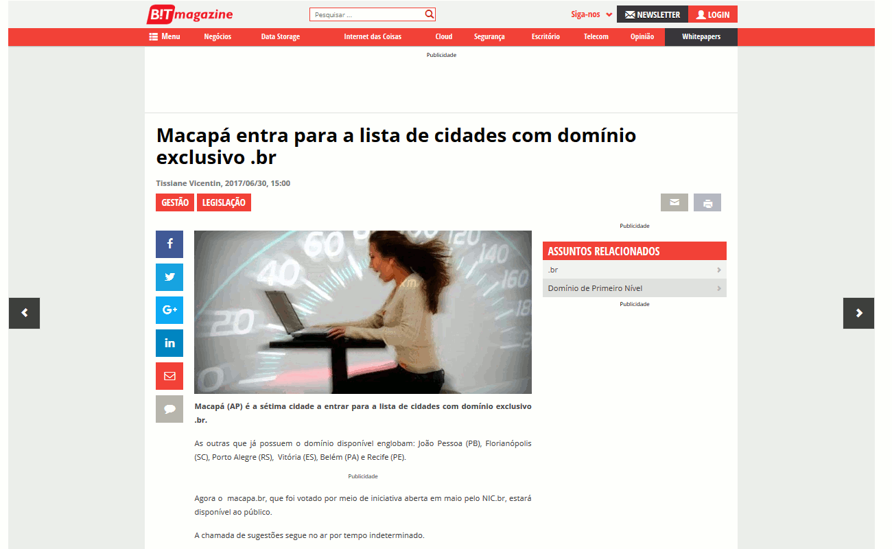 NIC.br - Na Mídia - Macapá entra para a lista de cidades com domínio ...