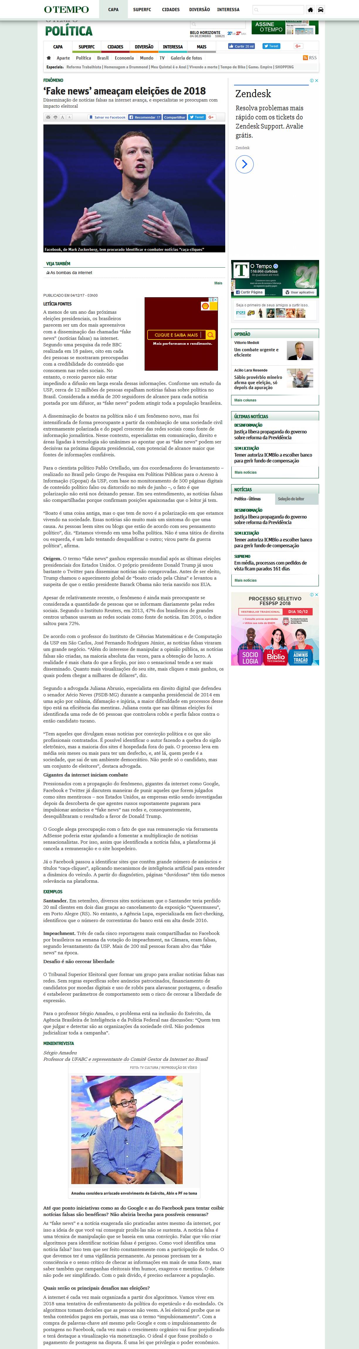 NIC.br - Na Mídia - ‘Fake news’ ameaçam eleições de 2018