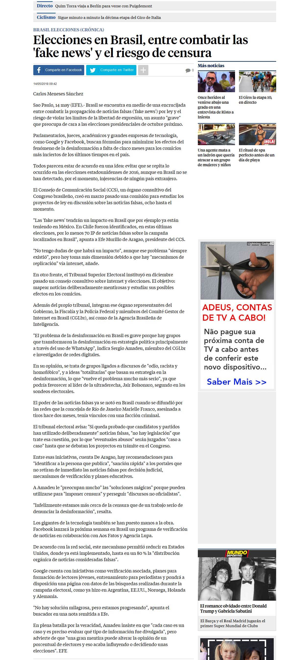 NIC.br - Na Mídia - Elecciones en Brasil, entre combatir las 'fake news ...