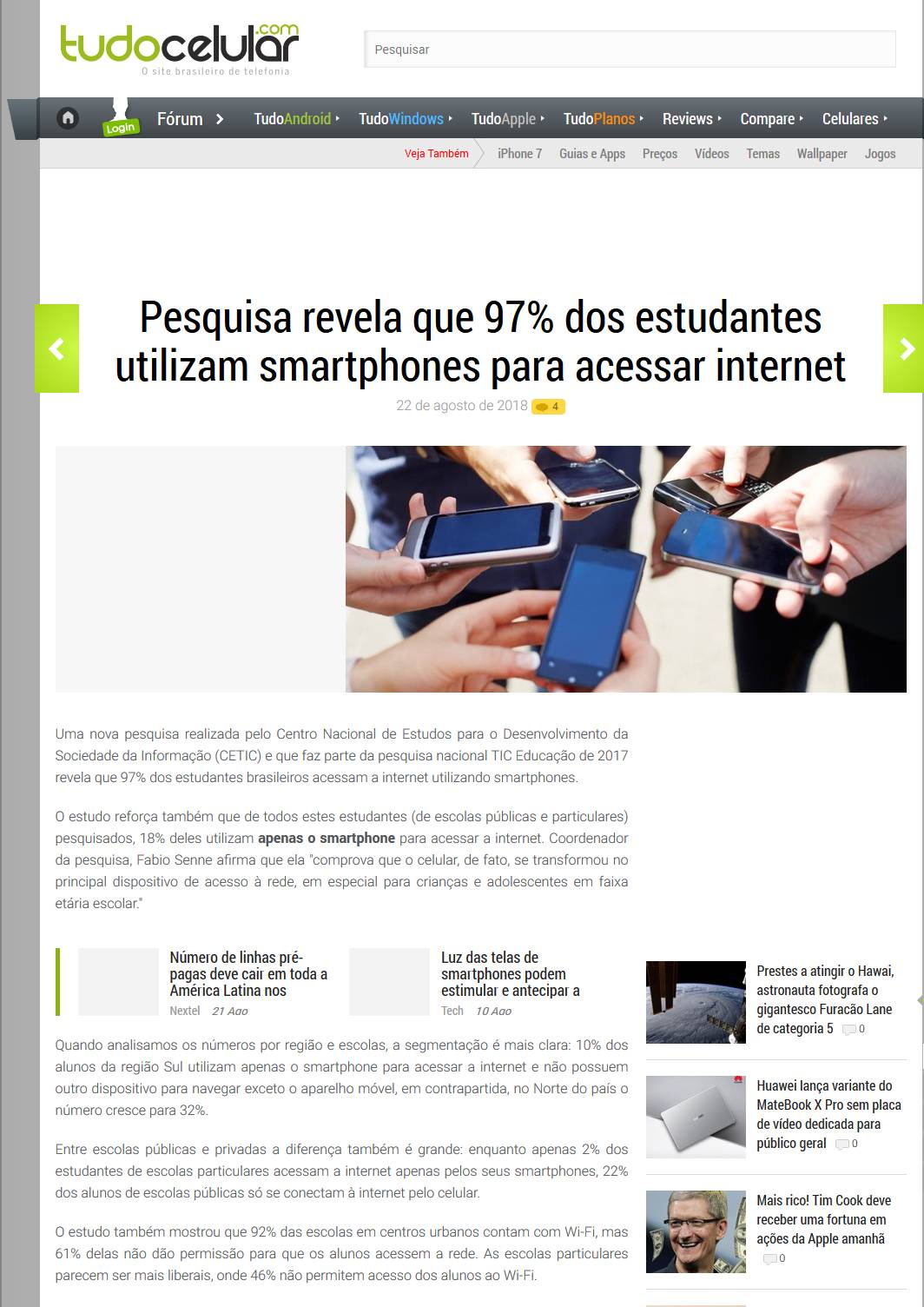 NIC.br - Na Mídia - Pesquisa revela que 97% dos estudantes utilizam ...