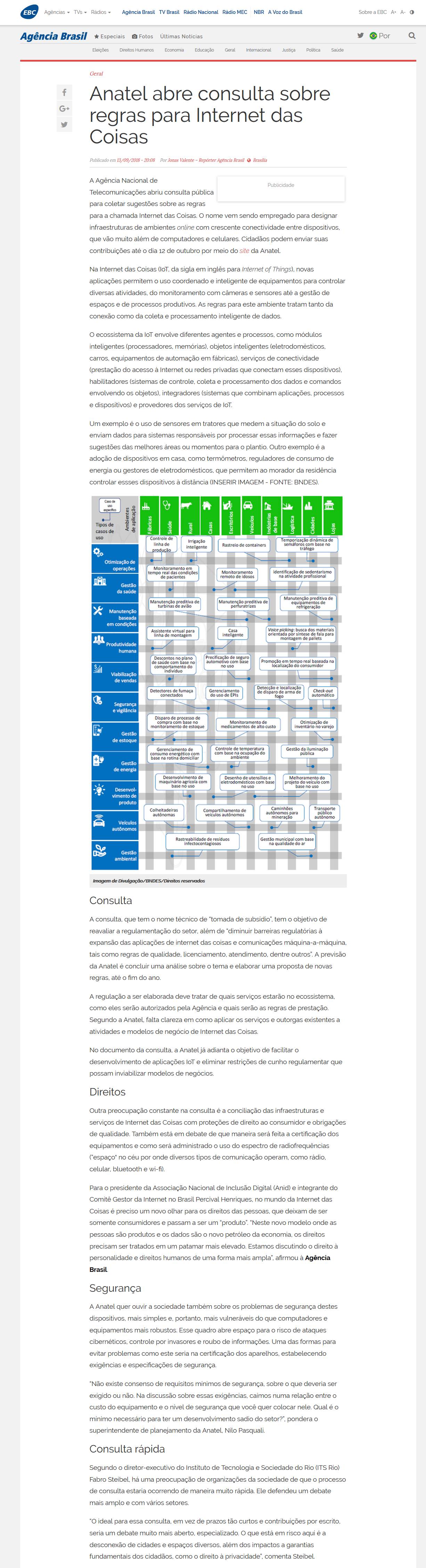 NIC.br - Na Mídia - Anatel abre consulta sobre regras para Internet das ...