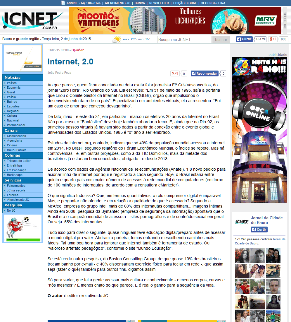 NIC.br - Na Mídia - Internet, 2.0