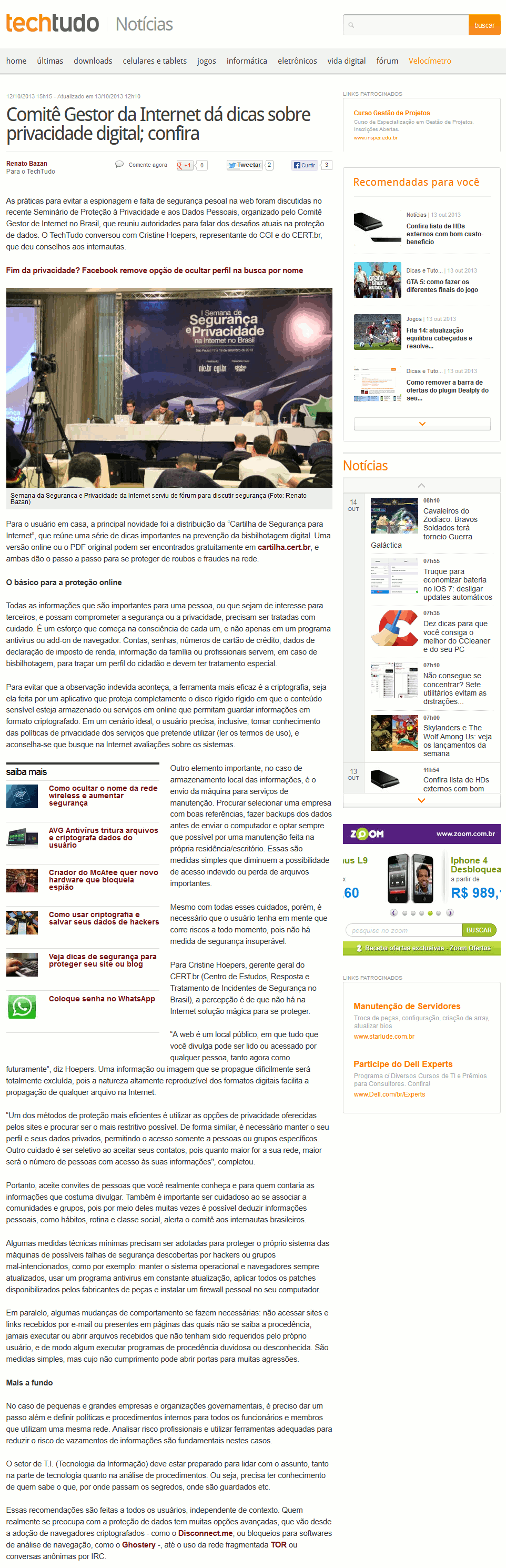 NIC.br - Na Mídia - Comitê Gestor da Internet dá dicas sobre ...